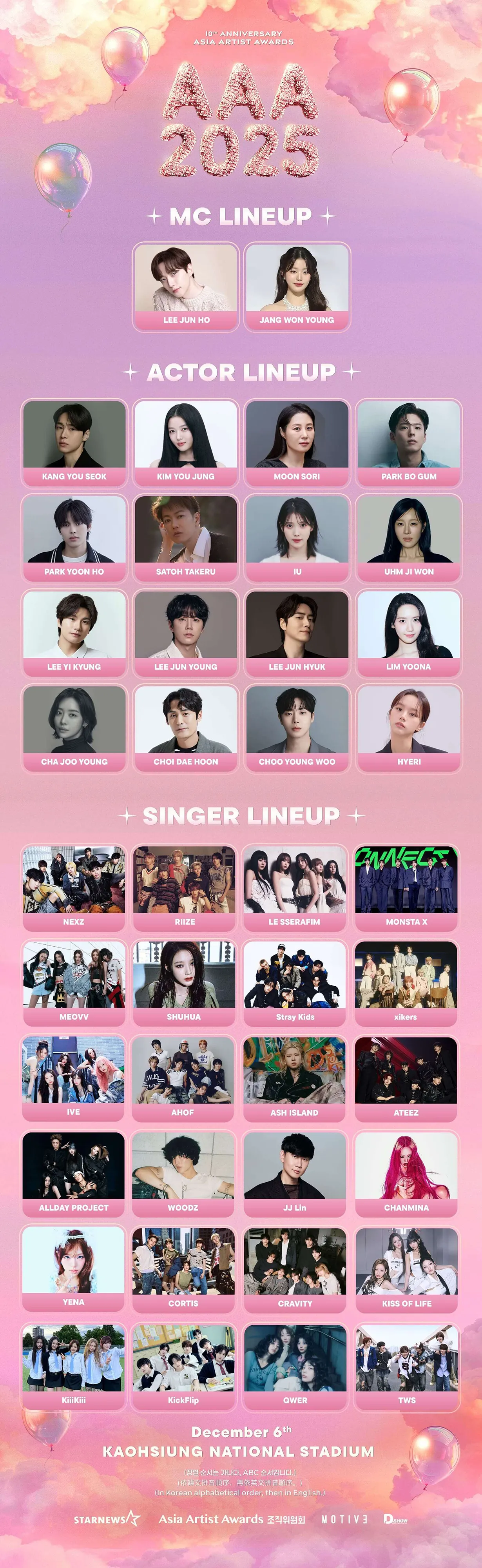 Asia Artist Awards 2025 Kaohsiung – Winners & Lineup