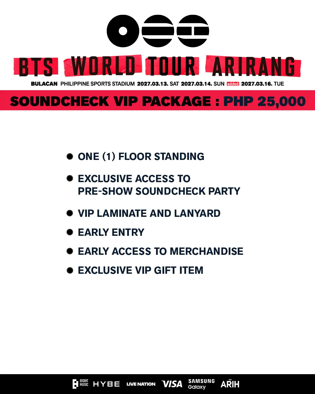 BTS Concerts Bulacan 2027 – ARIRANG World Tour
