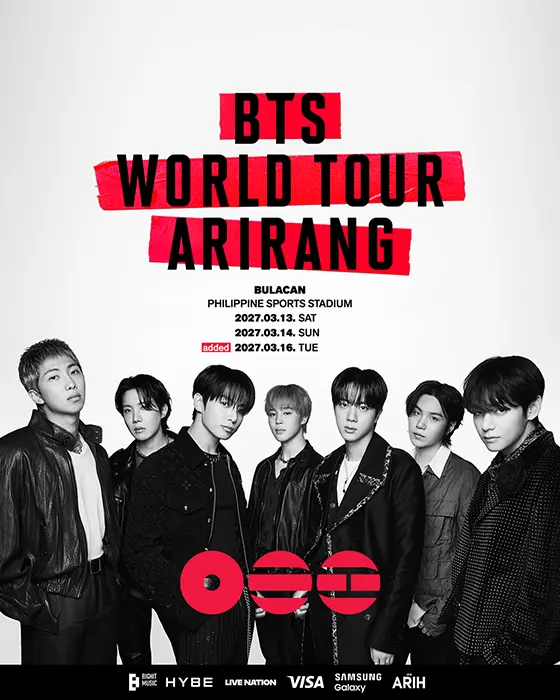 BTS Concerts Bulacan 2027 – ARIRANG World Tour