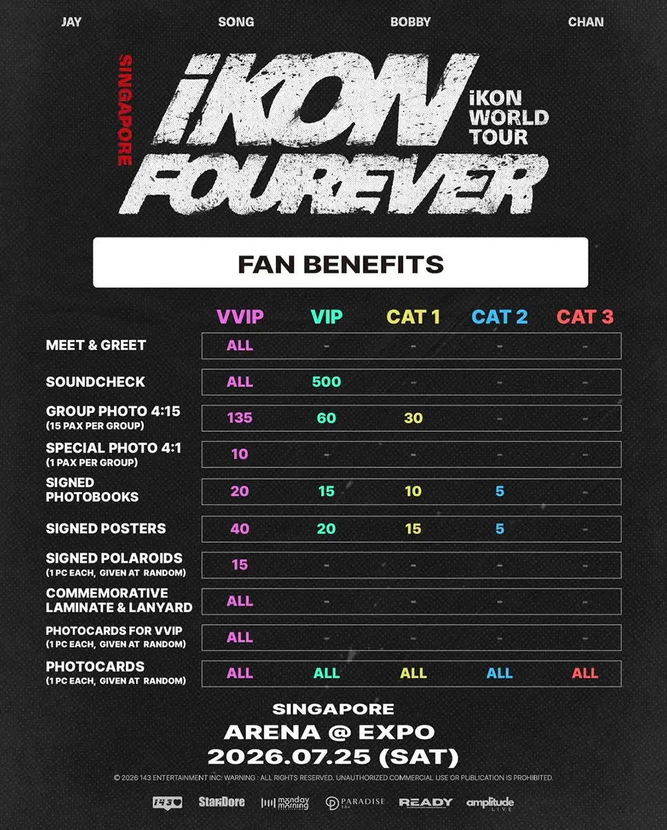 iKON Concert Singapore 2026 – FOUREVER World Tour